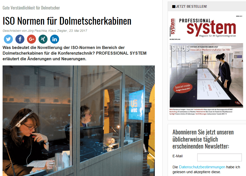 ISO standards for interpreting booths and conference technology ...